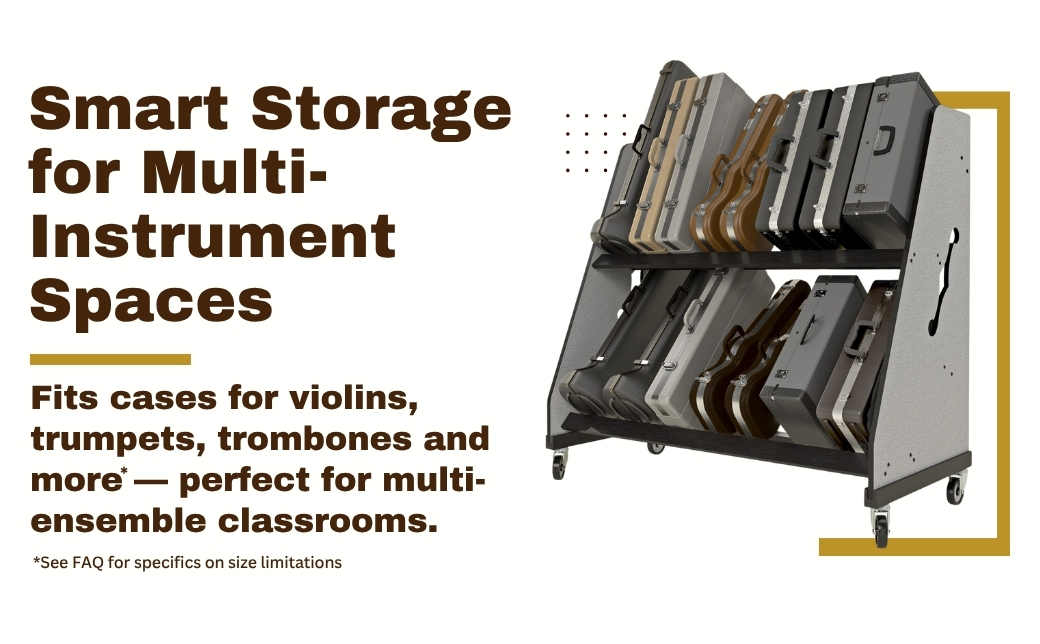 The Band Room™ Violin Storage Rack for Music Teachers